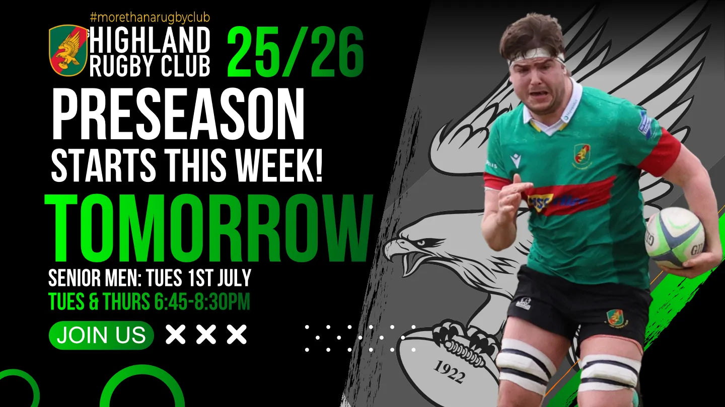 Senior Mens Pre-season Starts Tomorrow! – Highland Rugby Football Club